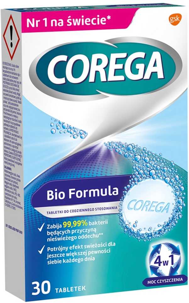 Corega Bio Formula dantų protezų valymo tabletės 30 vnt, žema kaina ...