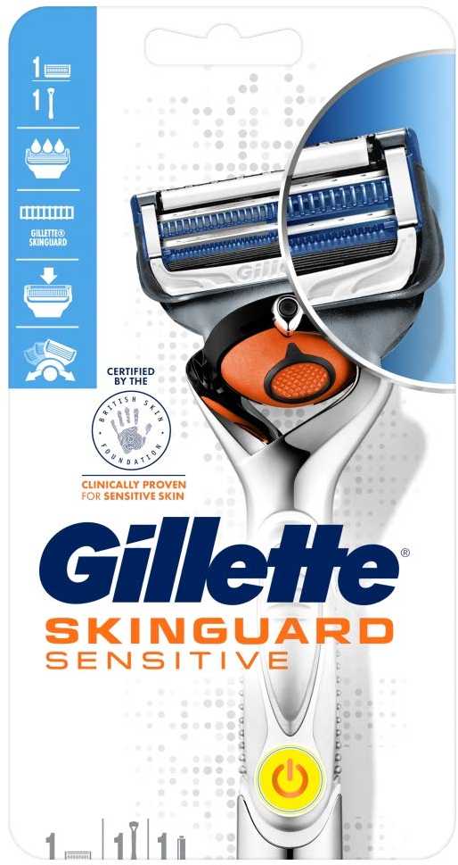 Gillette Skinguard Sensitive Flexball Power Razor vyrams, 1 vnt, žema ...
