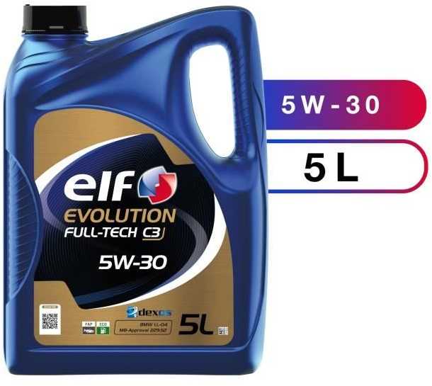 ELF MOTOR OIL 5L EVOLUTION FULLTECH C3 5W30, modelis - ELF3425901108933 ...