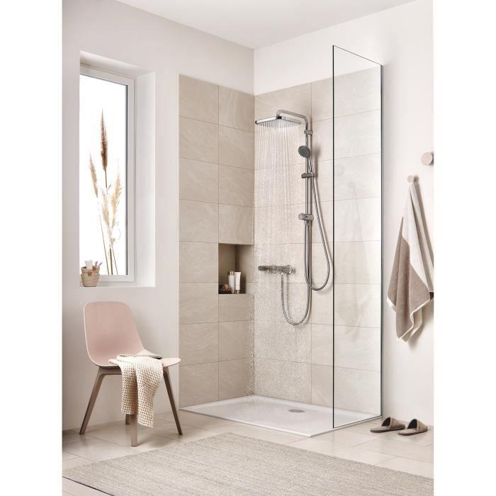 Grohe shower column with manual inverter Vitulio Start 250, shower head ...