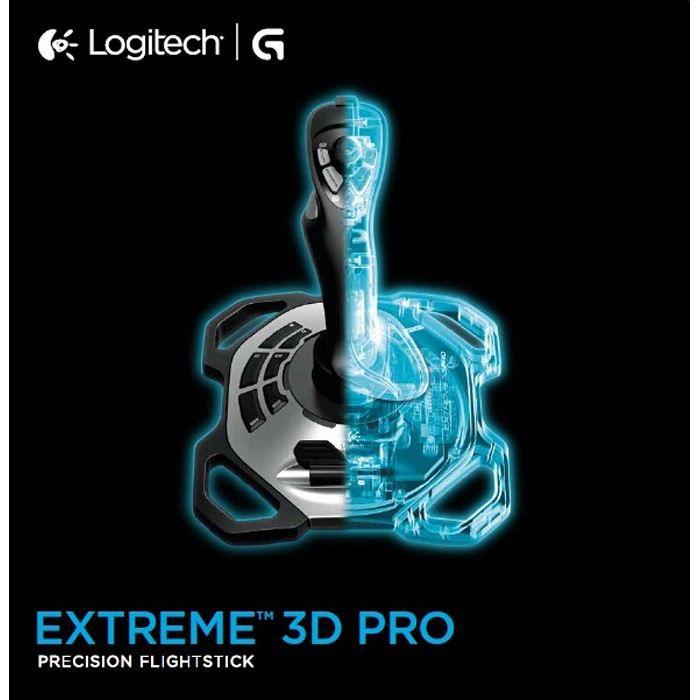 LOGITECH Extreme 3D Pro Joystick 12 mygtukų, prijungtų prie kompiuterio ...