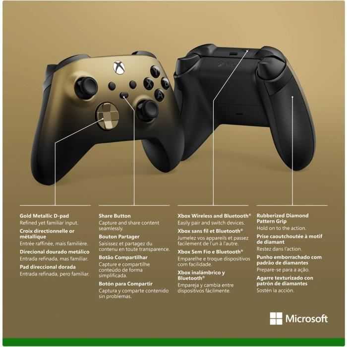 Microsoft Xbox Gold Shadow Special Edition Juoda, Auksas Bluetooth ...