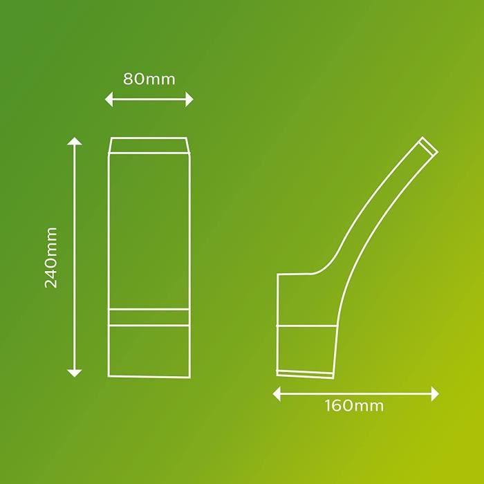 Philips SPLAY Wall Light - 12W - Anthracite, modelis - M30, žema kaina ...