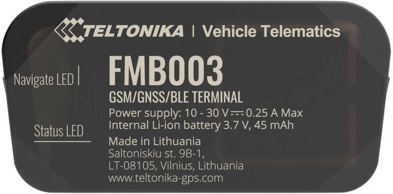 FMB003 TELTONIKA OBD GPS SEKLYS, Serveris : Serveris (metinis mokestis ...