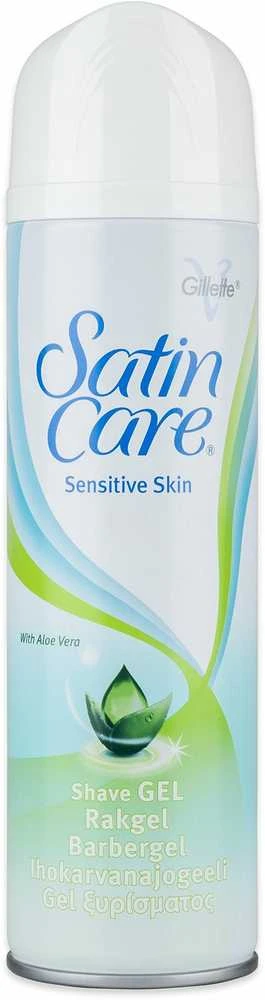 Gillette Satin Care Sensitive skutimosi gelis moterims, 200 ml, modelis ...