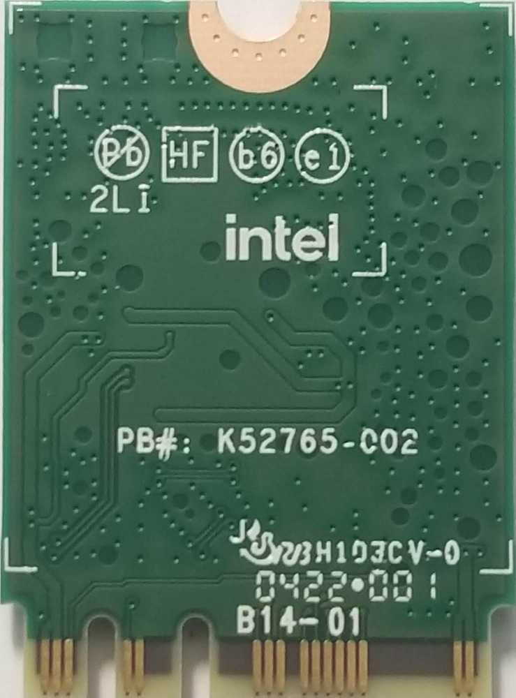 INTEL NIC WI-FI 6 AX210 2230 2x2 AX R2 6GHz + BT No vPro, modelis ...