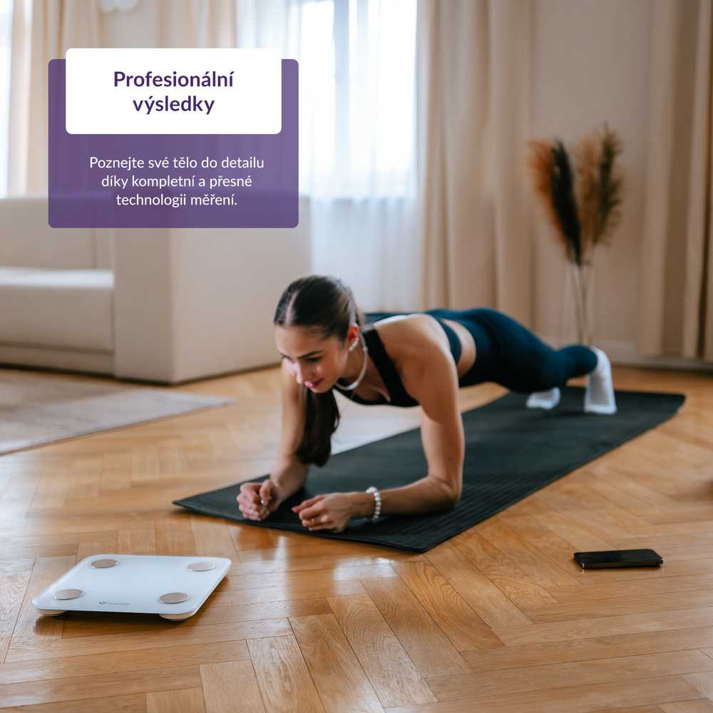 „TrueLife FitScale W1 BT Baltas“ – bioelektrinės varžos „Bluetooth“ svarstyklės, modelis ...