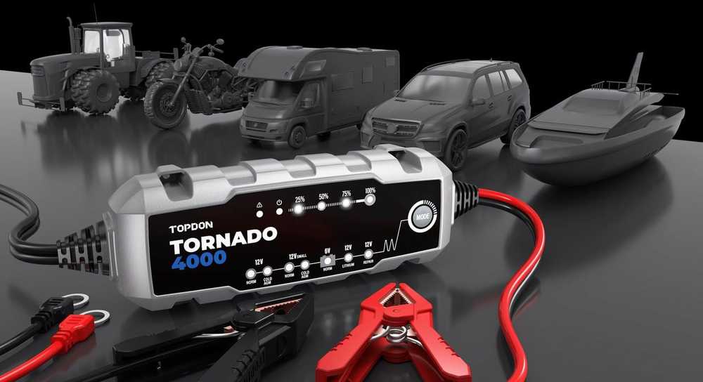 Akumuliatorius Viking TOPDON Tornado 4000 automobilinis akumuliatoriaus ...