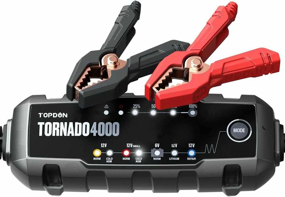 Akumuliatorius Viking TOPDON Tornado 4000 automobilinis akumuliatoriaus ...