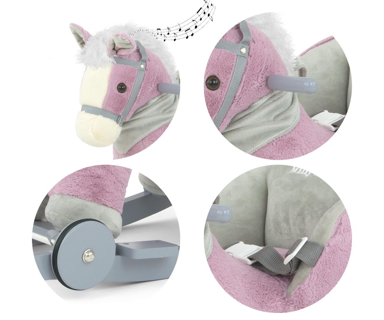 Supamasis arklys su melodija ir ratukais Milly Mally Polly violetinė ...