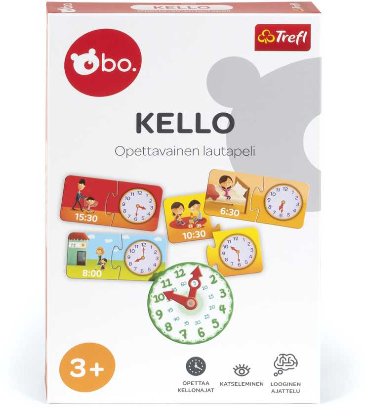 bo. Educational board game Clock (In Finnish lang.), žema kaina | Varle.lt