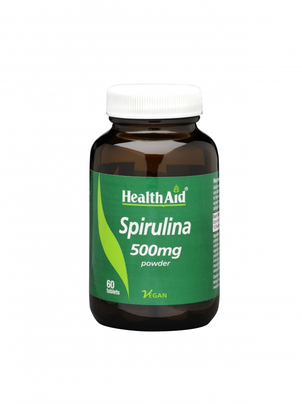 Health Aid Spirulina 500 Mg 60 kapsulių, modelis - 5019781025152, žema kaina | Varle.lt
