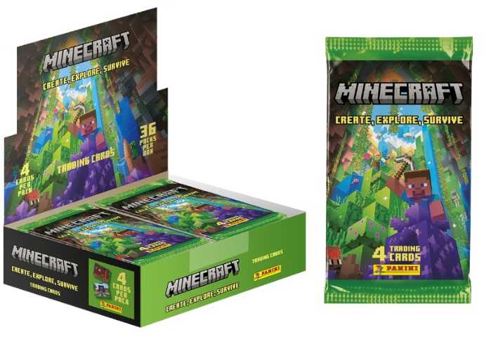 PANINI Minecraft paketėliai su kortelėmis 04038, modelis - 048-27525 ...