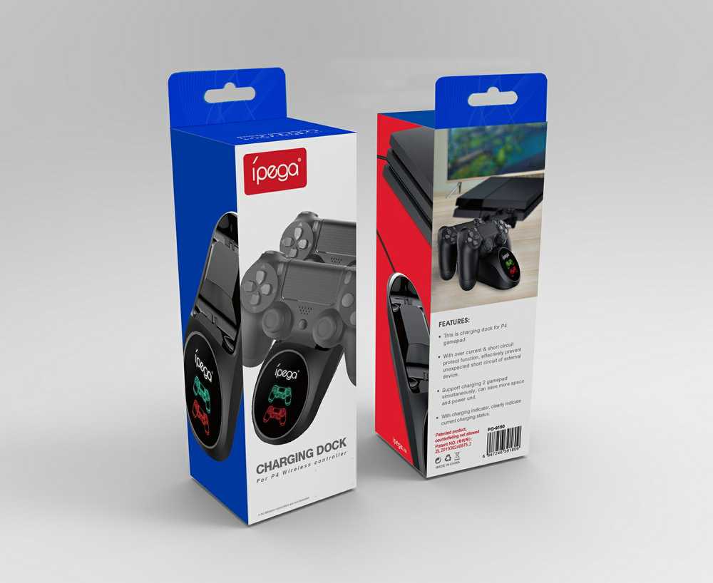 Ipega Dualshock 4 įkrovimo stotelė EXT port, modelis - PG-9180, žema ...