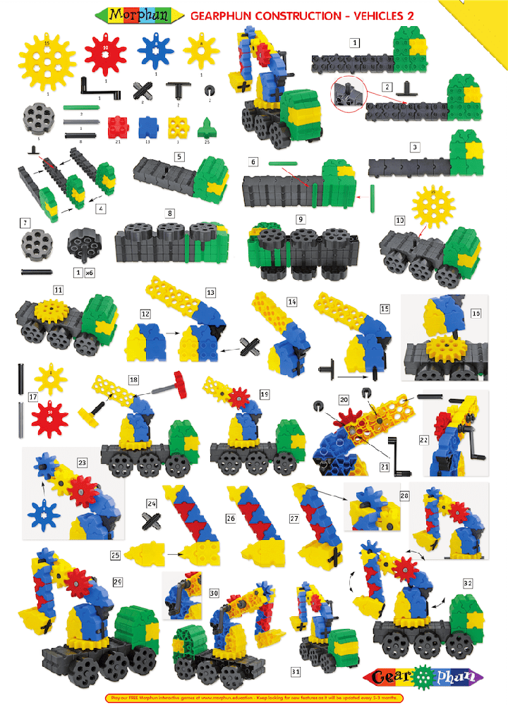 Morphun GearPhun Vehicles 324 el. - Blocks construction, modelis ...