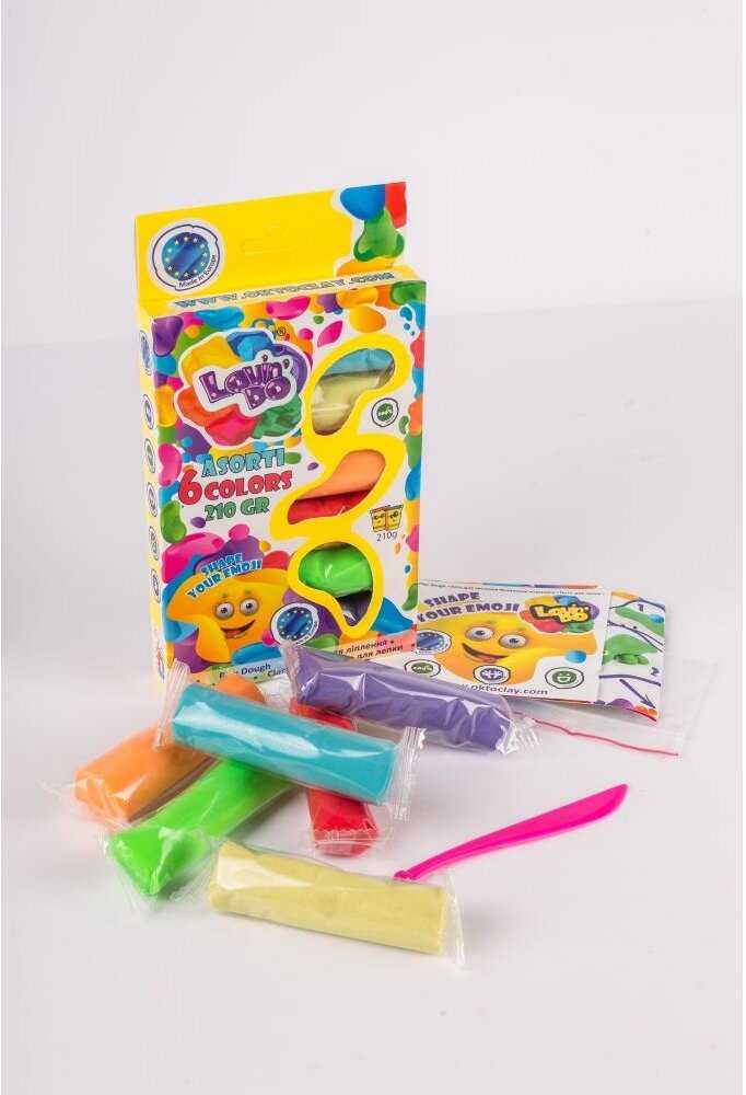 Pastilino-modelino LOVIN’DO 6 spalvų rinkinukas, žema kaina | Varle.lt