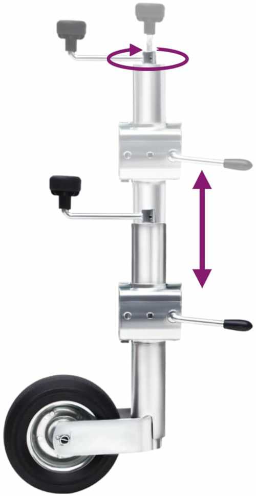 Atraminis ratukas su 1 spaustuku ir pleištais po ratu, 60mm, modelis ...