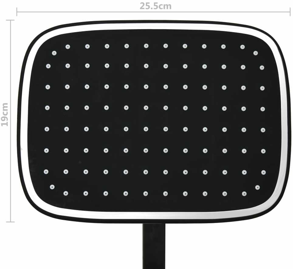 Dušo sistema su dviem galvutėmis, maišytuvu ir žarna, juoda, modelis - VD146493, žema kaina ...