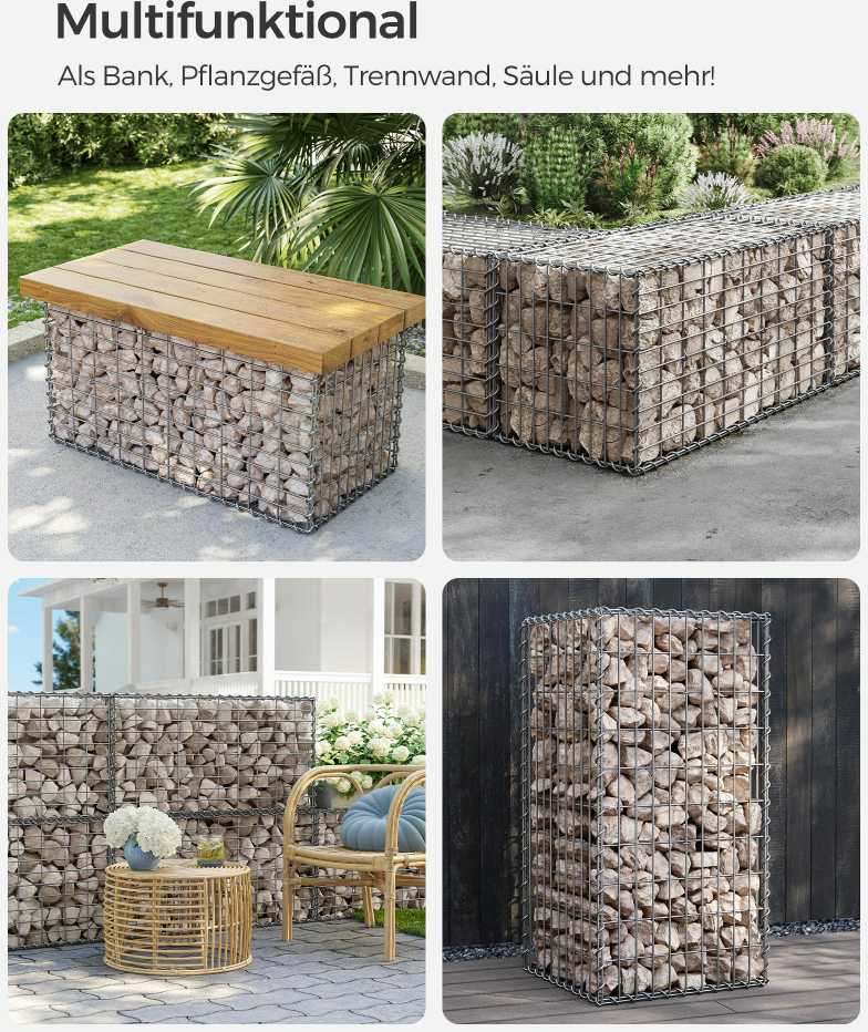 Songmics Gabionai 100 x 50 x 50 cm, modelis - SMGGB255V1, žema kaina ...