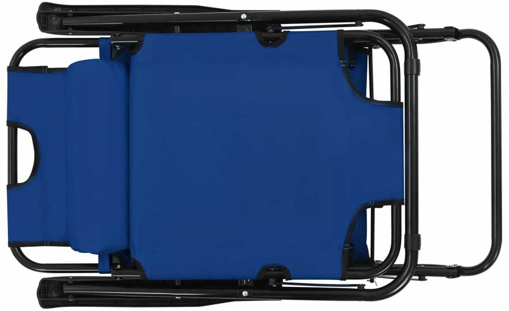 Sulankstomi saulės gultai, 2 vnt., su pakoja, plienas, mėlyni, modelis ...