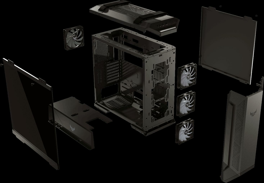 Korpusas Asus TUF GAMING CASE GT50, modelis - ‎90DC0012-B49000, žema ...