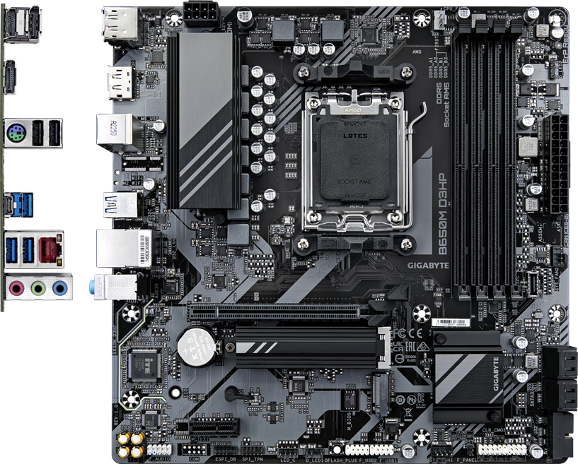 Pagrindinė plokštė GIGABYTE AMD B650 SAM5 Micro-ATX Atmintis DDR5 ...