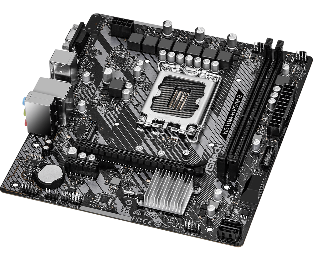 Pagrindinė plokštė ASROCK Intel H610 / LGA1700 / MicroATX / Memory DDR4 ...