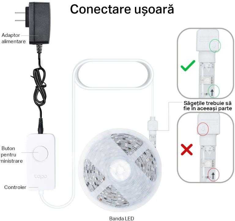 LED juostos TP-Link Tapo L900-10 (2 vnt.), modelis - Tapo L900-10, žema ...