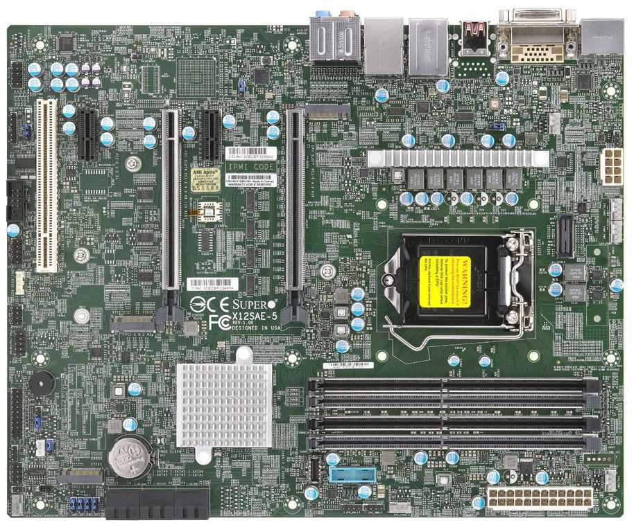 Pagrindinė plokštė „SuperMicro Supermic Master Board MBD-X12SAE5 Bulk ...