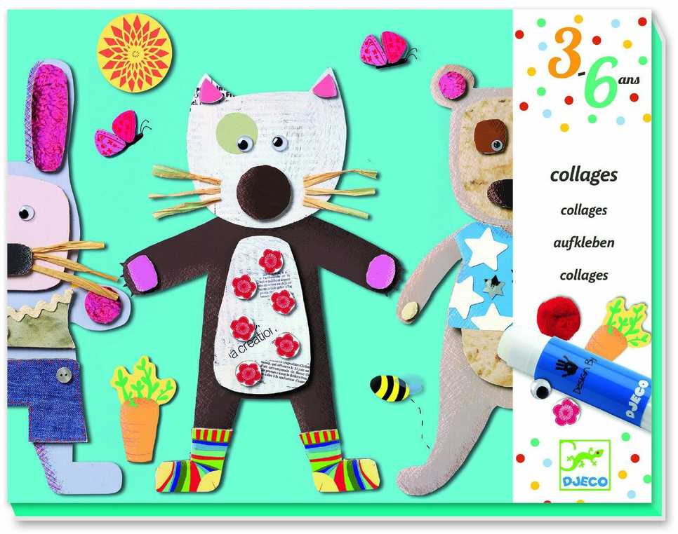 Djeco Kūrybinis rinkinys - Koliažai mažiesiems - Gyvūnai ( DJ08664 ...