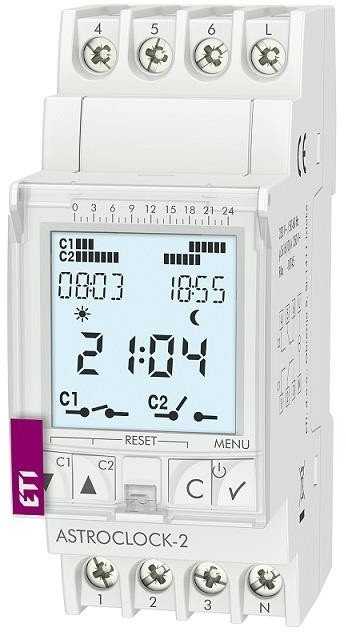 Astronominis laikrodis Eti Astroclock-2, 2x16A, modelis - 002472051 ...
