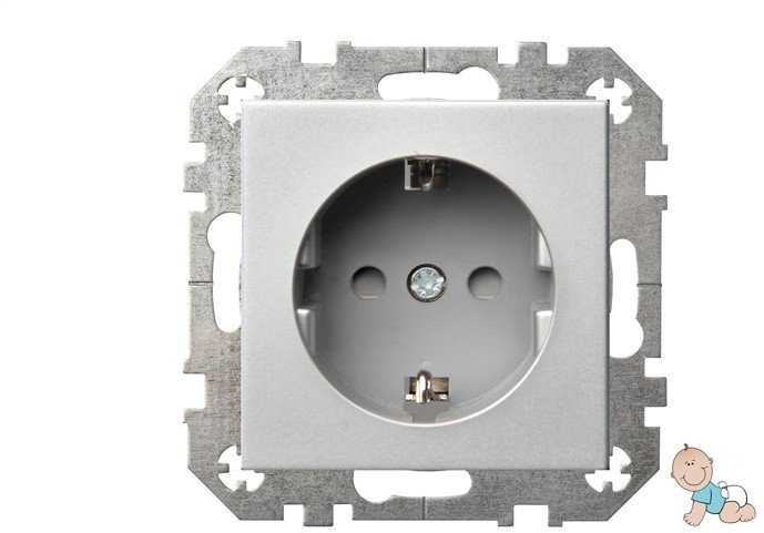 Kištukinis lizdas LIREGUS EPSILON, su įž., metalo spalvos, žema kaina ...