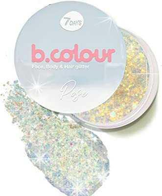 7 DAYS B. Colour veido, kūno ir plaukų blizgučiai / 01 Pose, 25 g, žema ...