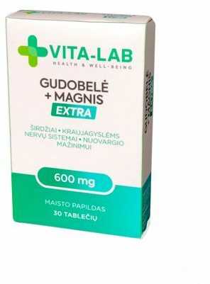 Vita Lab Hea VITA-LAB maisto papildas Gudobelė 600 su magniu EXTRA, N30 ...