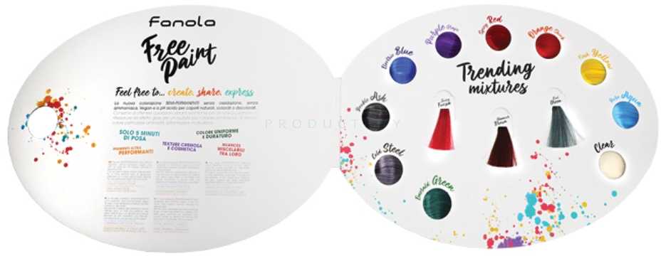 Fanola, Free Paint, Hair Colour Chart, modelis - 8008277760674, žema ...