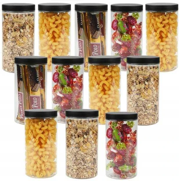 Plastikiniai indeliai maistui saugoti, 500 ml x 12vnt, žema kaina ...