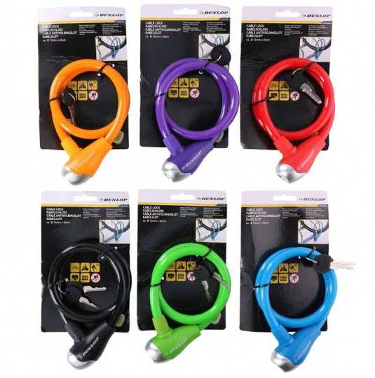 "Dunlop" kabelio užraktas ST 6ass 75648 dviračio užraktas, modelis ...