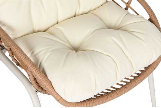 Staliukas ir 2 krėslai Home ESPRIT Balta Rusvai gelsva Pilka Metalinis ...