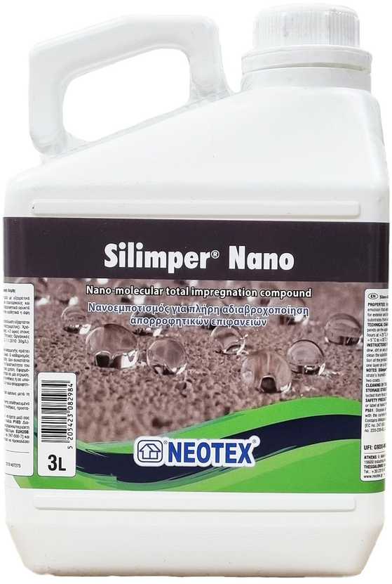 Neotex Nanomolekulinis impregnantas Silimper Nano, 3 l, žema kaina ...