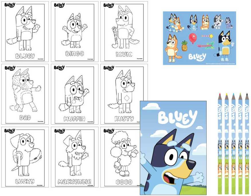 „Bluey“ kanceliarinės prekės, mokyklos aksesuarai, modelis - S0738549, žema kaina | Varle.lt