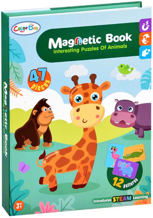 Magnetinės galvosūkių knyga Gyvūnai Zoo Za3768, žema kaina | Varle.lt