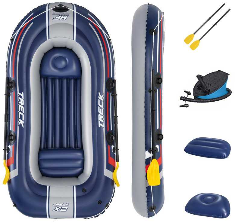 Bestway pripučiamas Pontoon TRECK X2 SET irklas + pompa 61068, modelis ...