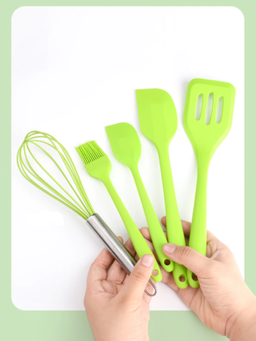 Virtuvės indų rinkinys 5 elementai - žalia, žema kaina | Varle.lt