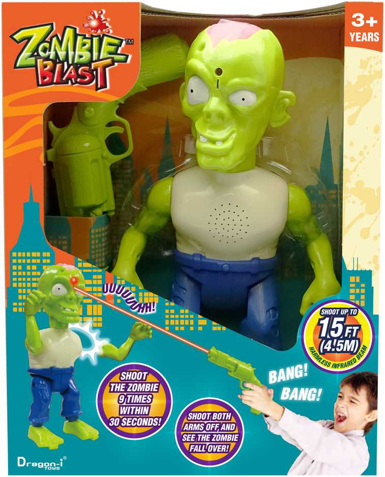 „Zombie Blast“ infraraudonųjų spindulių šaudymo žaislas su zombiu, žema ...