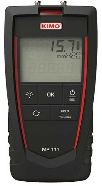 Skaitmeninis mikromanometras KIMO MP 111, žema kaina | Varle.lt