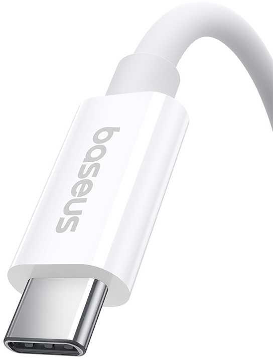 Baseus USB-C - USB-C kabelis 240W PD 8K 60Hz 1 m - baltas, modelis ...