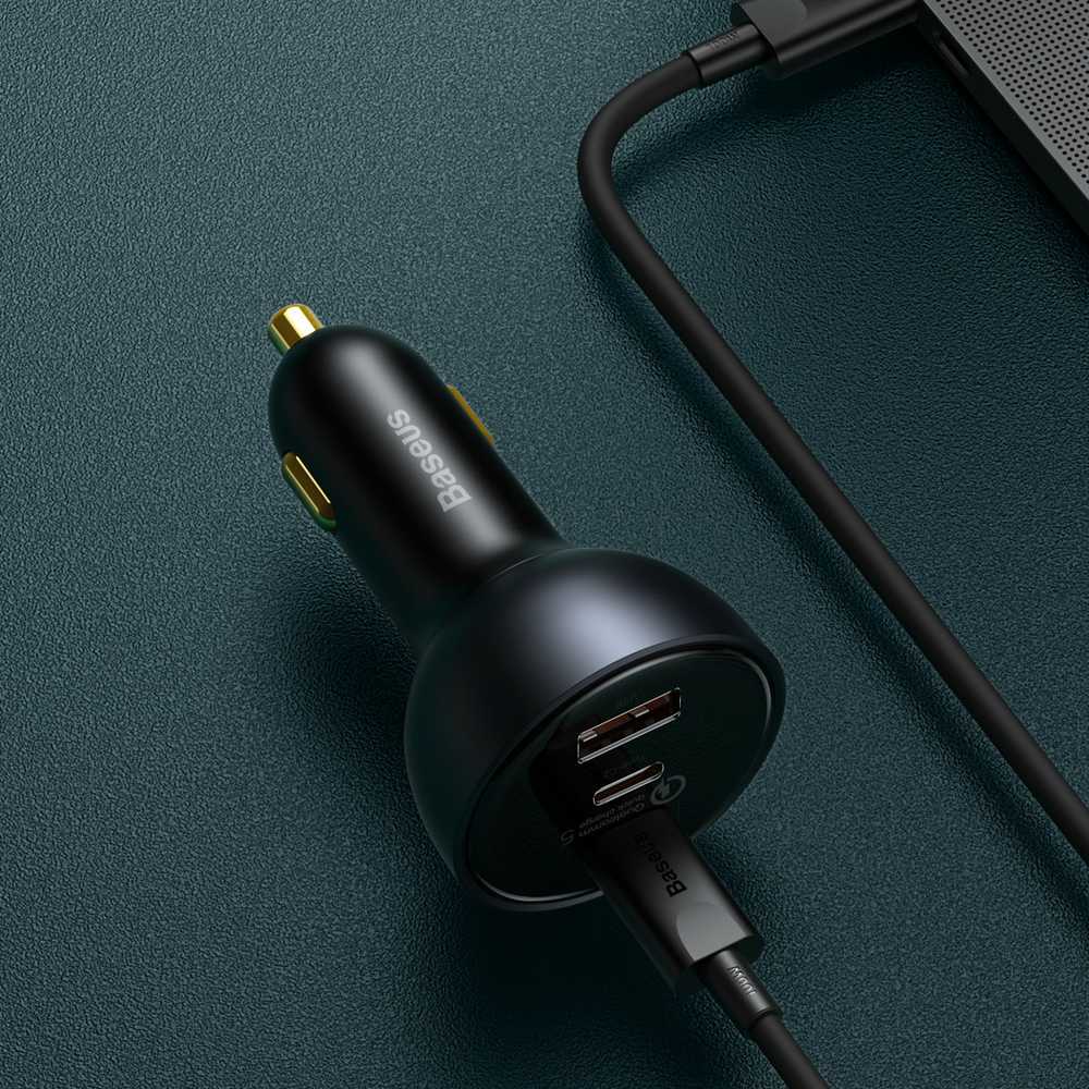 Baseus Automobilinis įkroviklis 12-24V 160W USB + 2xUSB-C QC5 PD3.0 su ...
