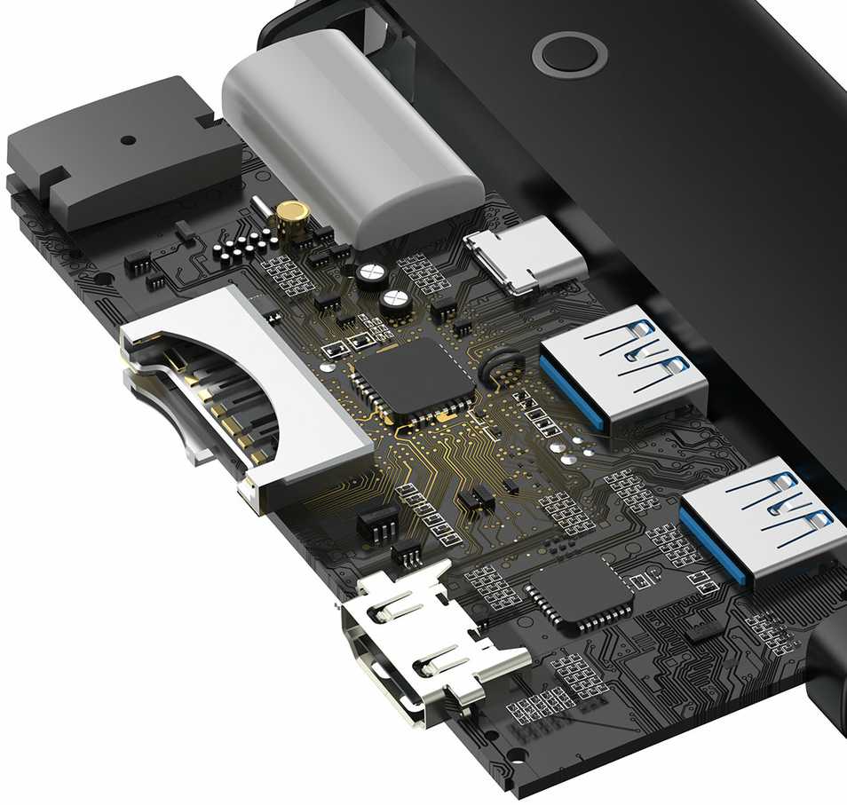 Jungčių stotelė / adapteris USB C kištukas - 2xUSB3.0, HDMI, USB C PD ...