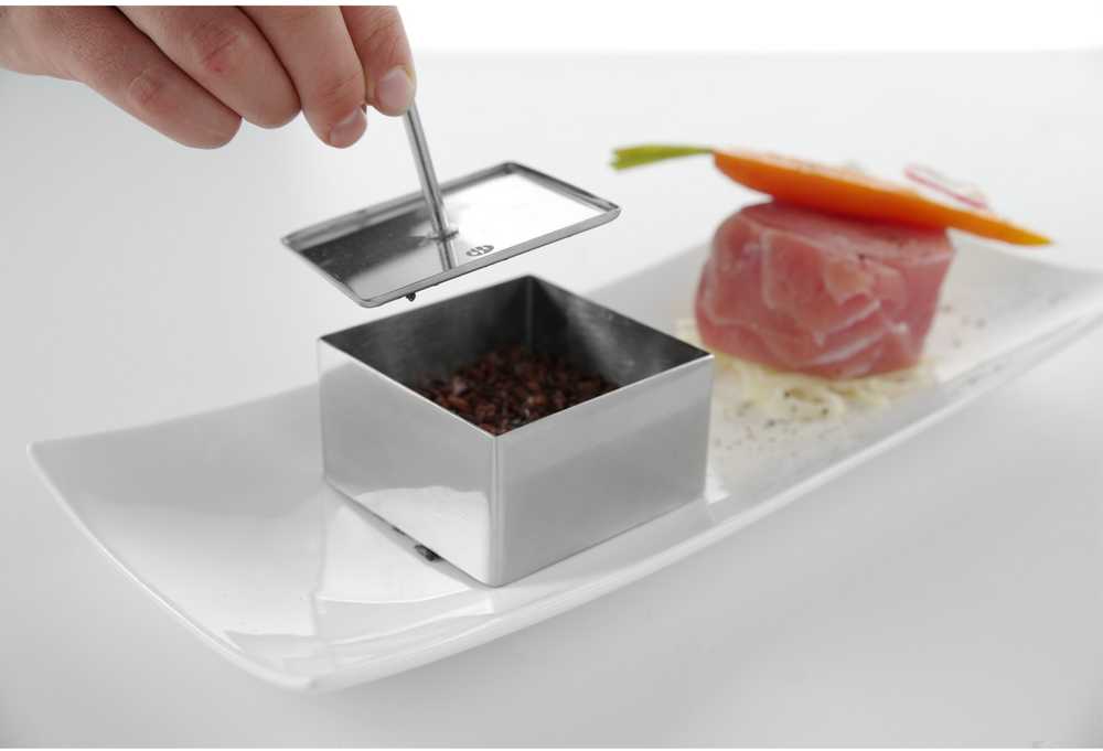 Forma kucharska cukiernicza kwadratowa do ciast potraw 65x65x(H)45mm ...