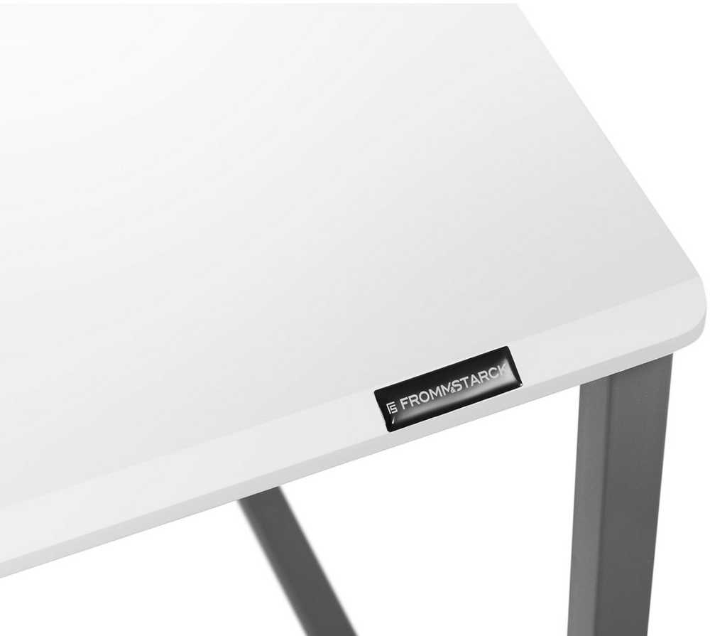Frommstarck Biurko komputerowe na metalowym stelażu industrialne 120 x ...